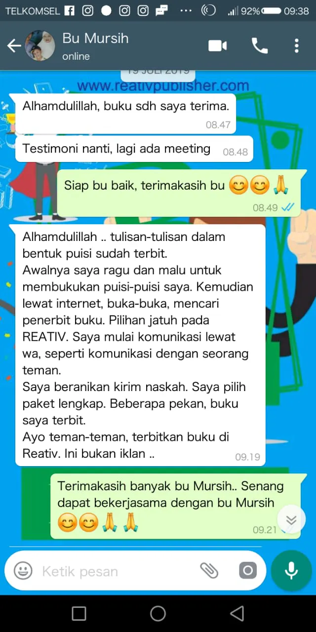 Testimoni – Penerbit Reativ